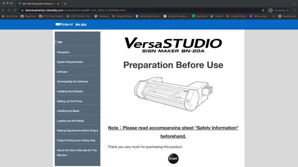 How to Setup Roland BN-20A and Versaworks for the First Time - Silhouette U