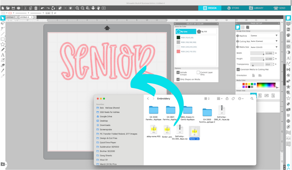 Intermediate Video: How to Use a PES File in Silhouette Studio to Cut ...