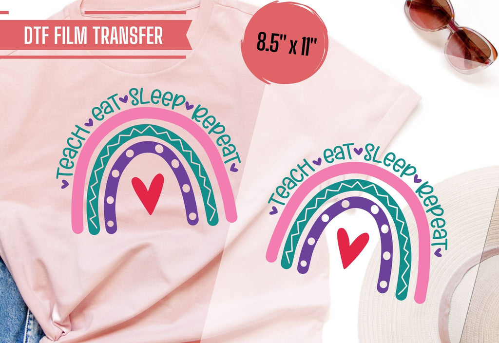 Eat Teach Sleep Repeat Iron On Transfer - Silhouette U