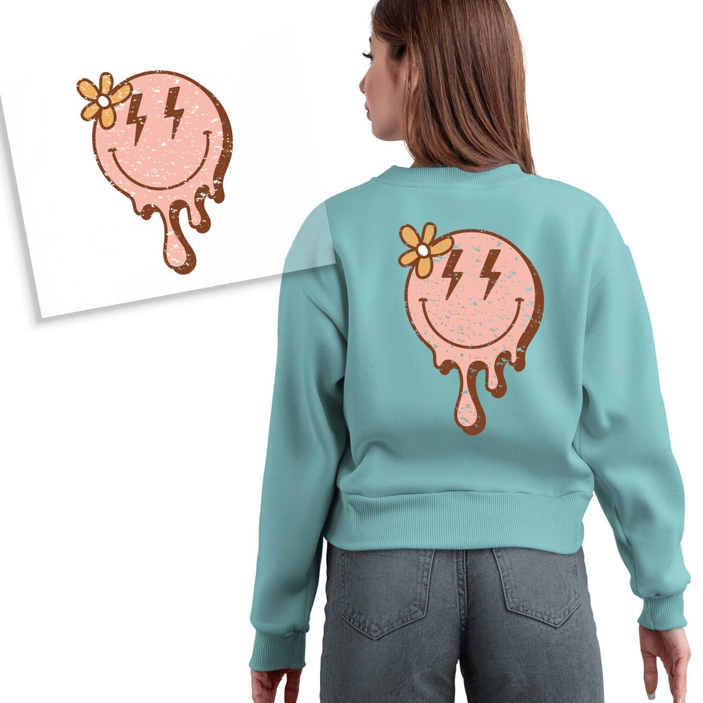 Retro Happy Face DTF Transfer - Silhouette U