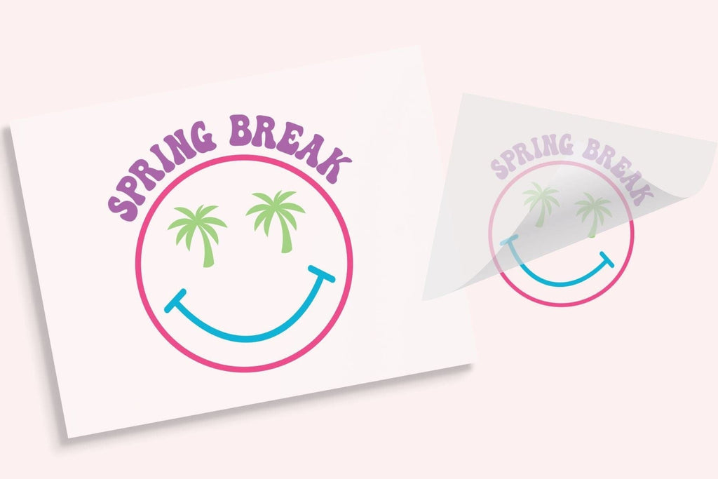 Spring Break Happy Face DTF Transfer - Silhouette U